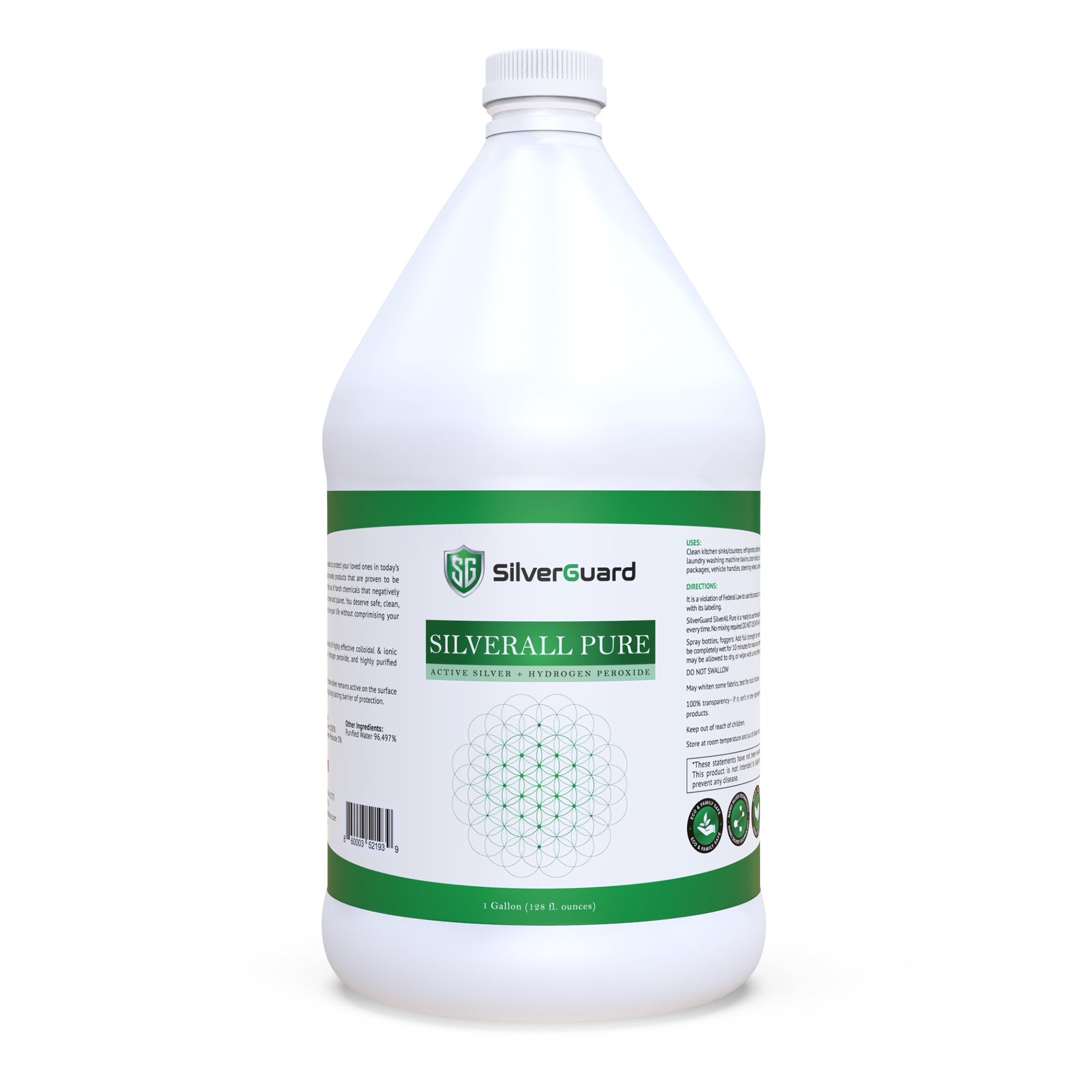 SilverAll Pure Enhanced Hydrogen Peroxide Cleaner + Active Silver | 1 ...